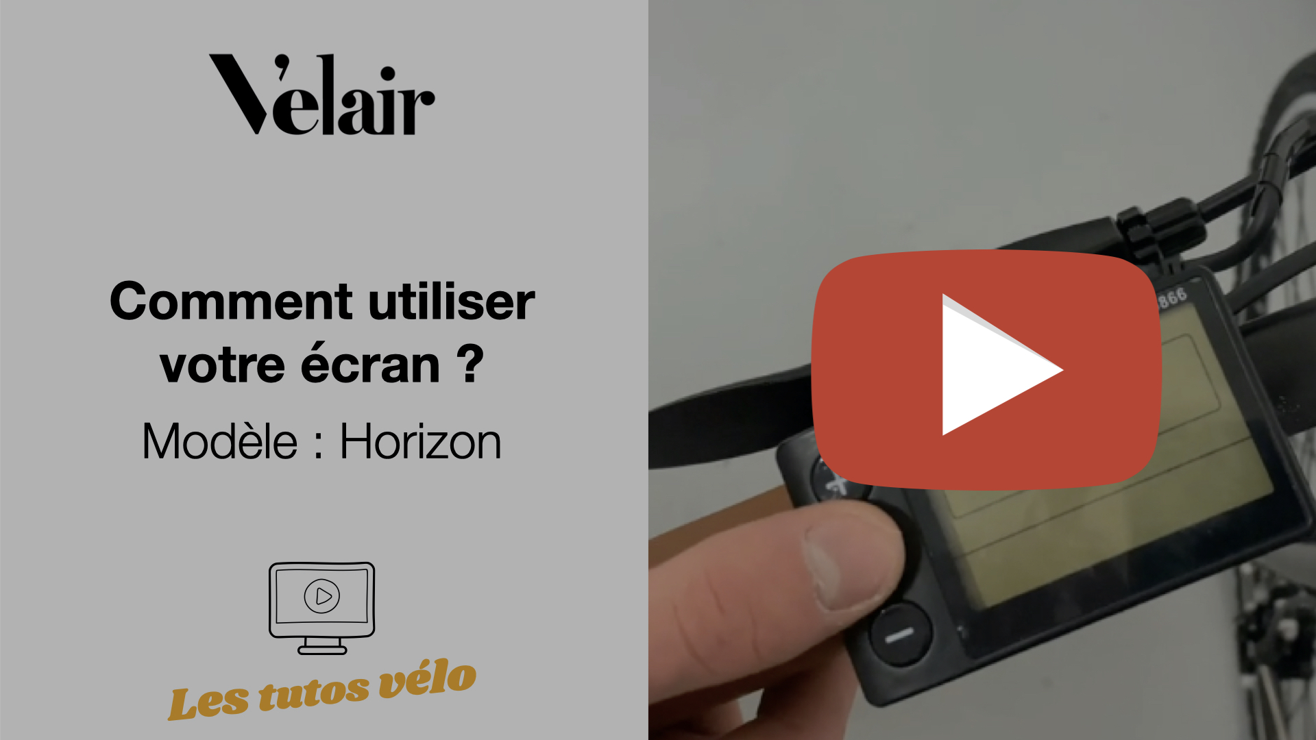 Horizon - Utilisation écran vélo électrique - Velair